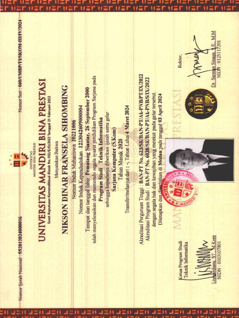Ijazah Nikson - 11zon | PDF