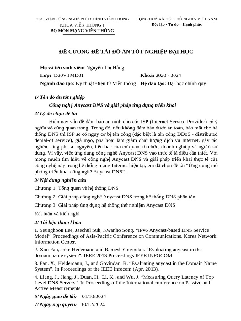 De cuong DATN-Nguyen Thi Hang-edited | PDF