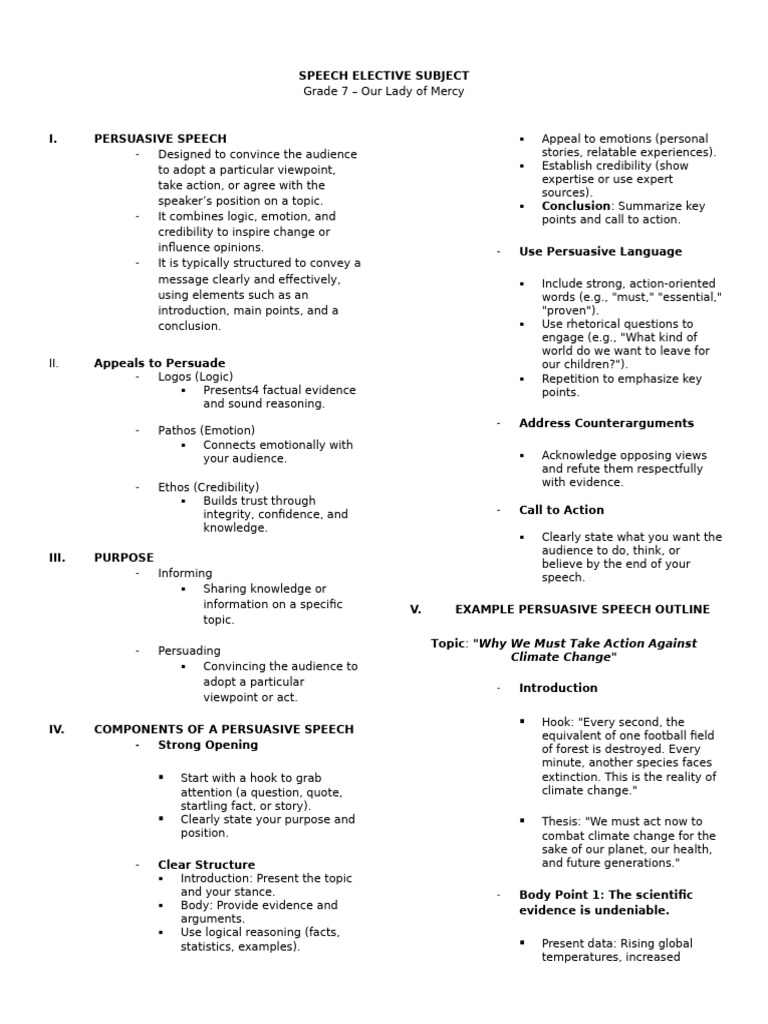 PERSUASIVE SPEECH | PDF | Public Speaking | Artificial Intelligence