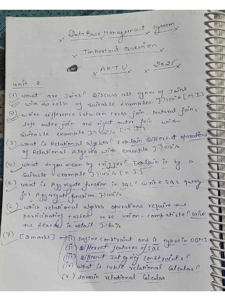 Dbms Important Aktu | PDF