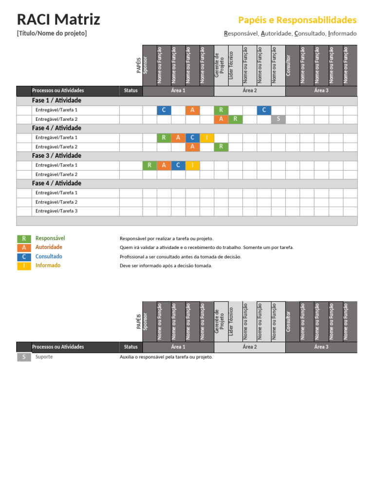 Matriz RACI Papeis e Responsabilidades | PDF