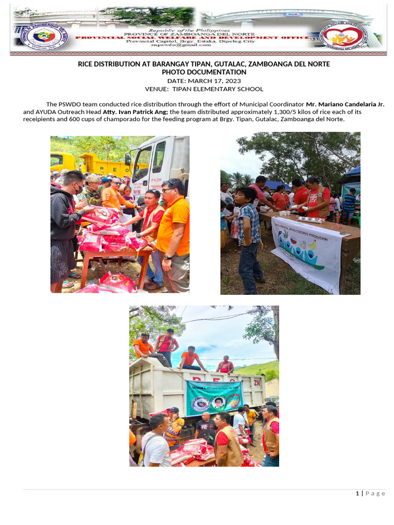 Outreach Program - Accomplishment | PDF | Philippines