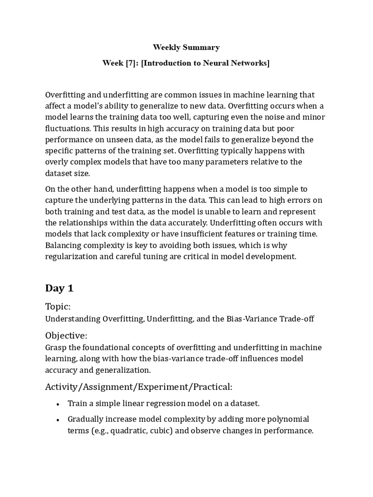 Overfitting and Underfitting | PDF | Statistics | Machine Learning