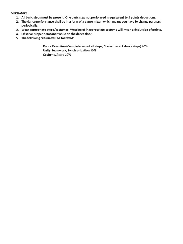 Performance Task Mechanics | PDF