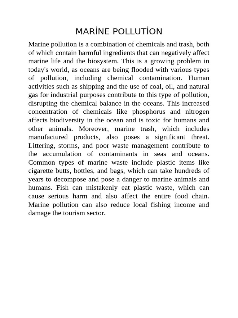 Understanding Marine Pollution Sources | PDF