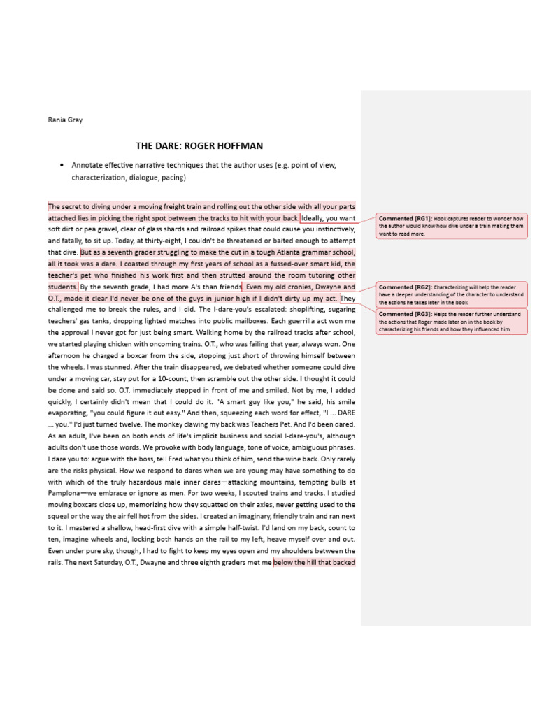 The Dare | PDF | Courage