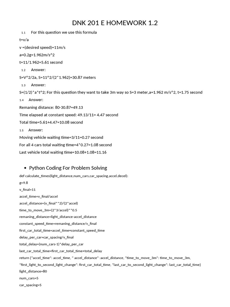 DNK 201 E HOMEWORK 1 | PDF