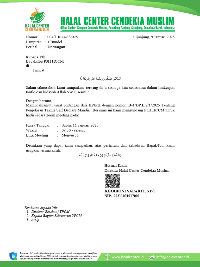 Penjelasan Teknis Self Declare Mandiri P3H HCCM | PDF