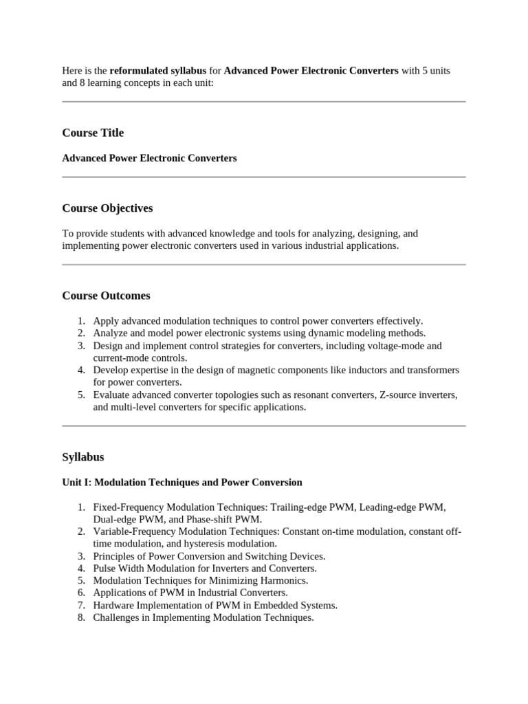 Advanced Power Electronic Converters | PDF | Power Electronics | Power ...