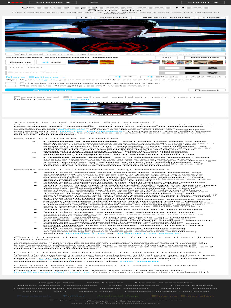 Shocked Spiderman Meme Meme Generator - Imgflip | PDF | Software | Computing