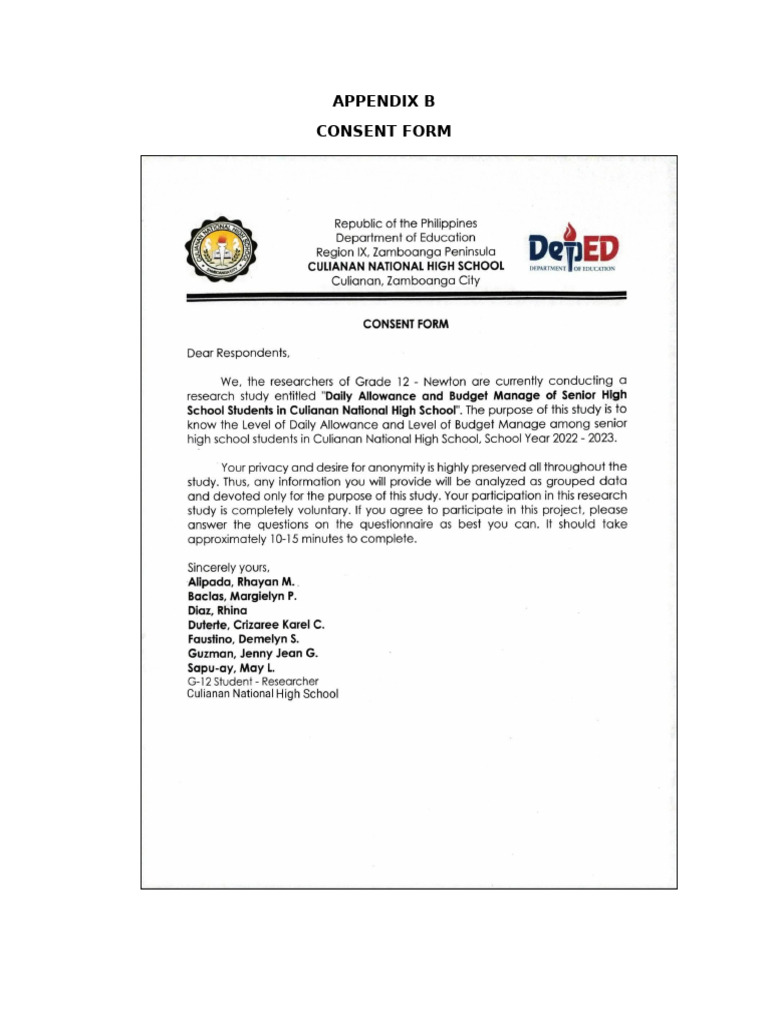 CONSENT-FORM Financial Management Among Senior High School Student ...