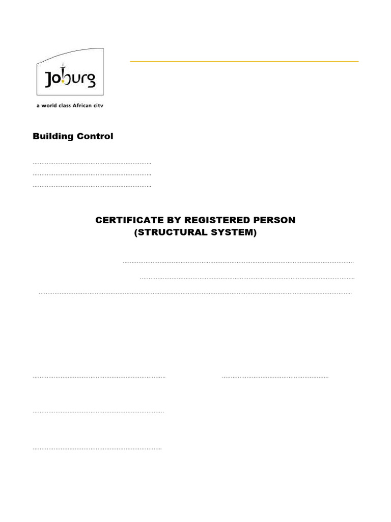 Building Control - certificate_by_registered_person | PDF