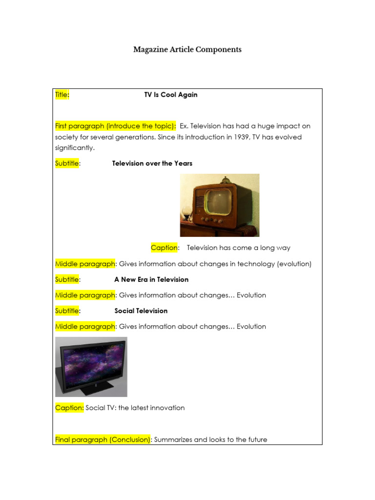 Magazine Article Components | PDF