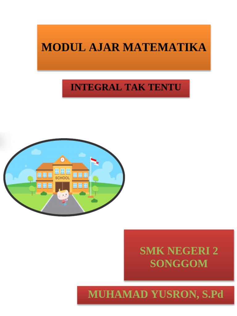 Modul Ajar Integral Tak Tentu Kelas Xii Pdf