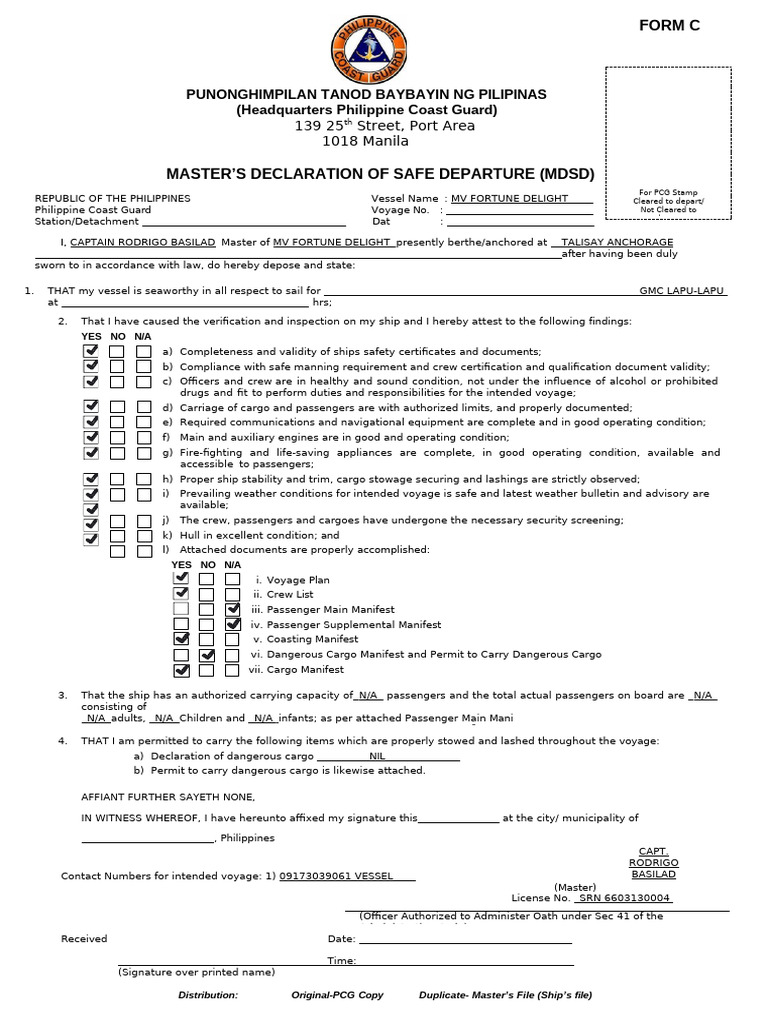 MDSD FILE | PDF | Ships | Cargo