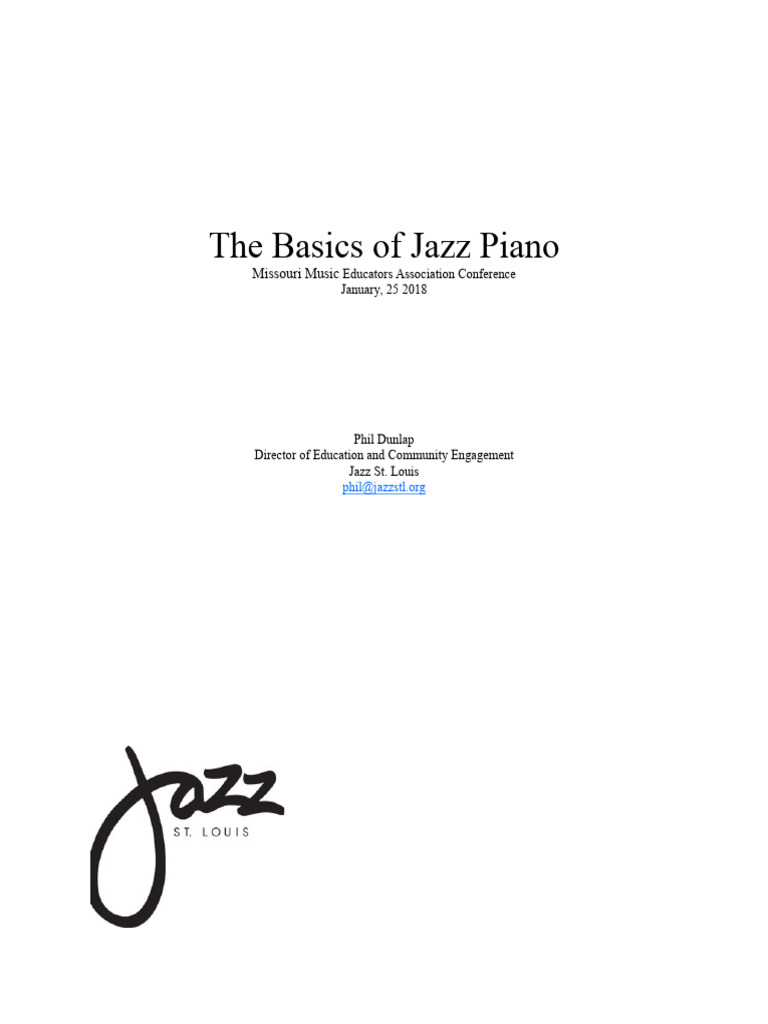 The Basics of Jazz Piano | PDF | Chord (Music) | Piano