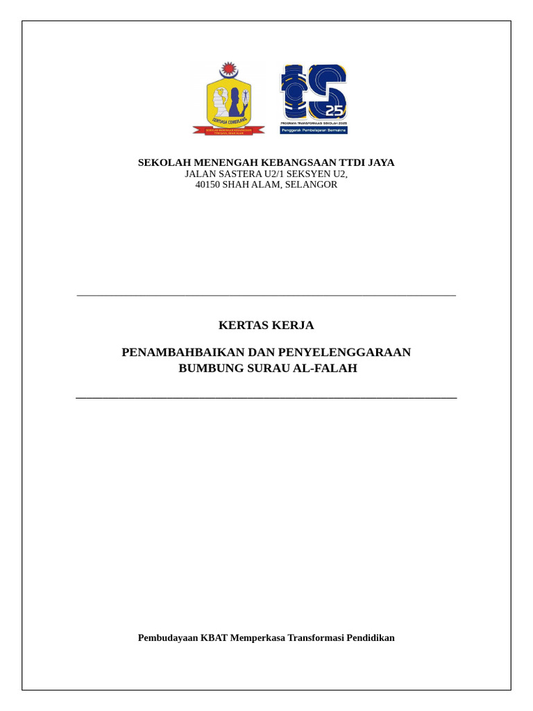 Cover Kertas Kerja | PDF
