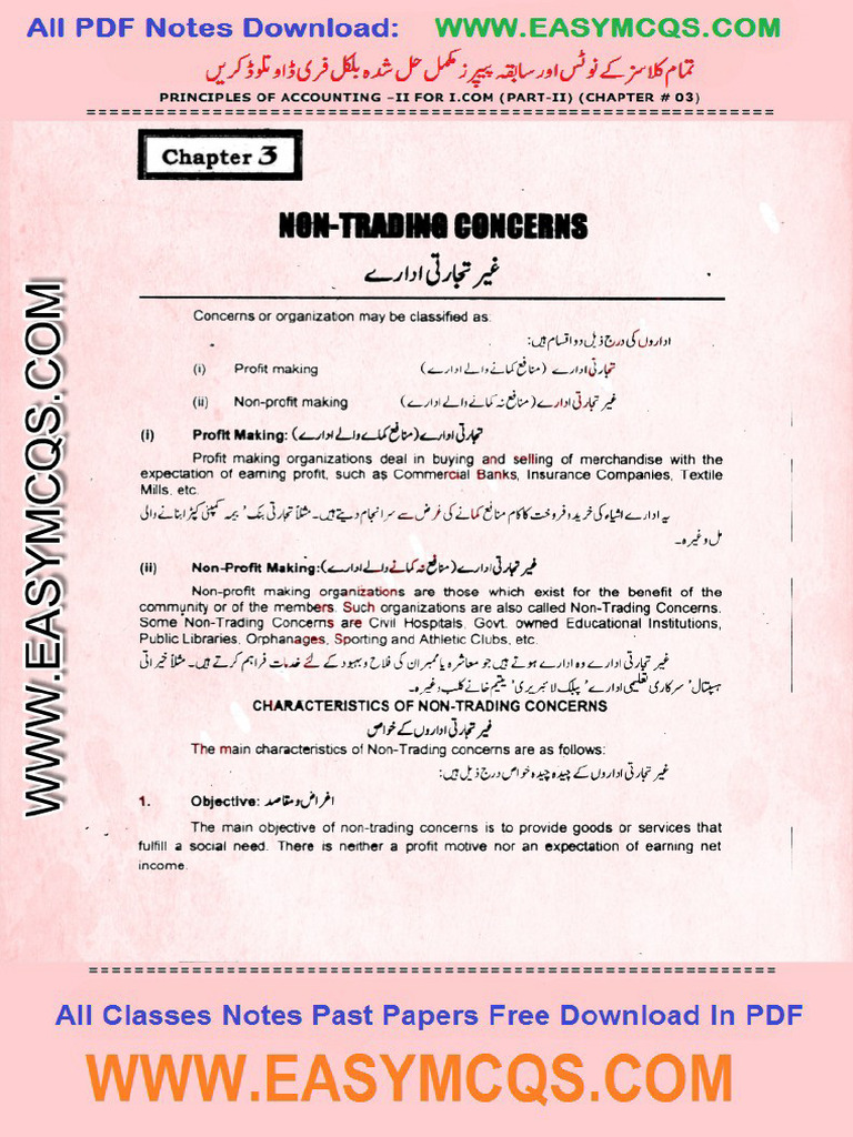 12th Class Principal of Accounting Notes - URDU VERSION 3 | PDF