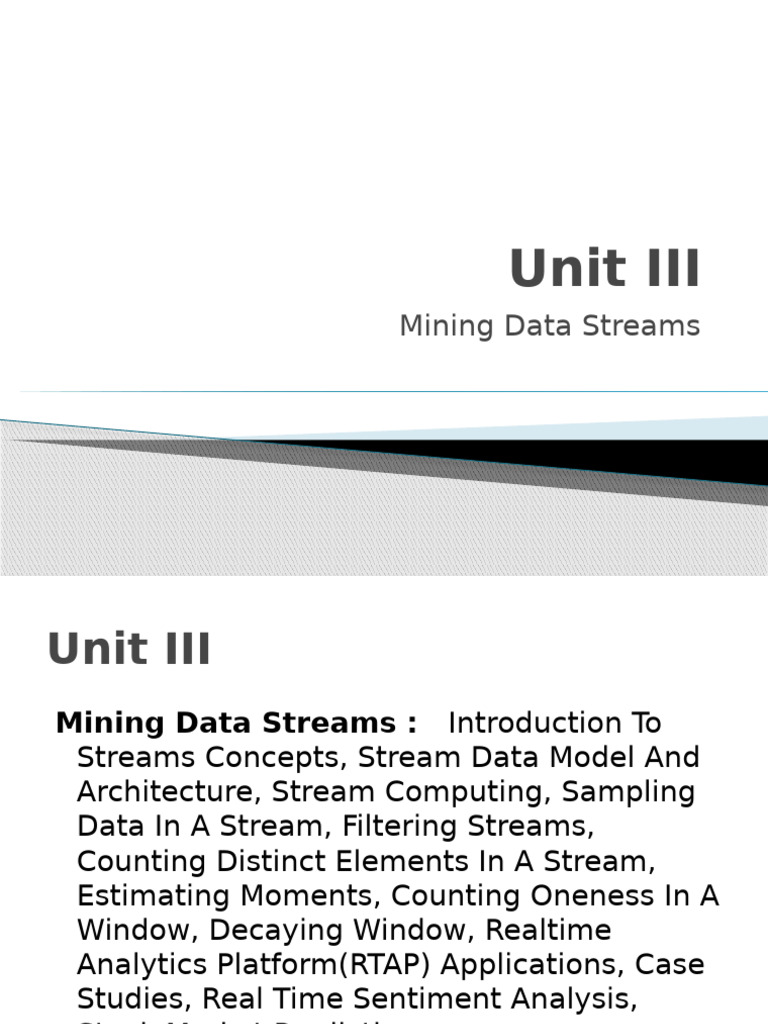 Big Data Analytics - Unit 3 | PDF | Databases | Computer Data Storage