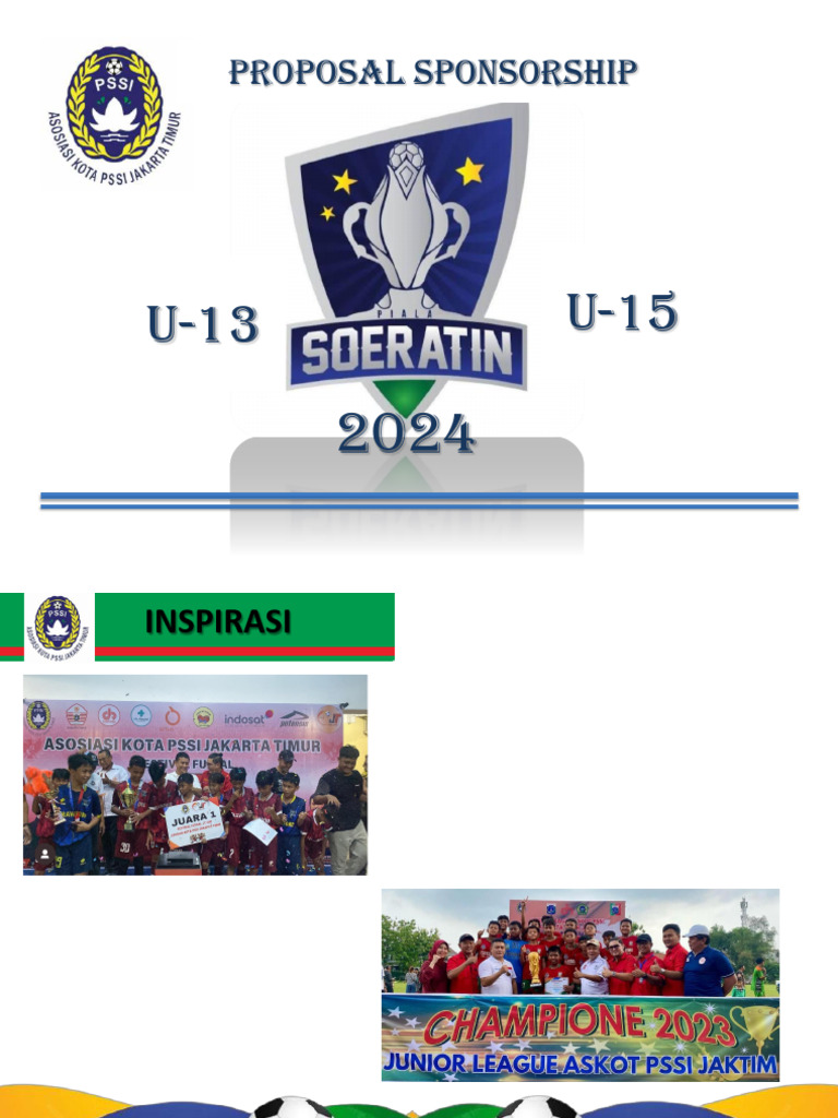 Proposal Sponsor Soeratin U13 U15 | PDF