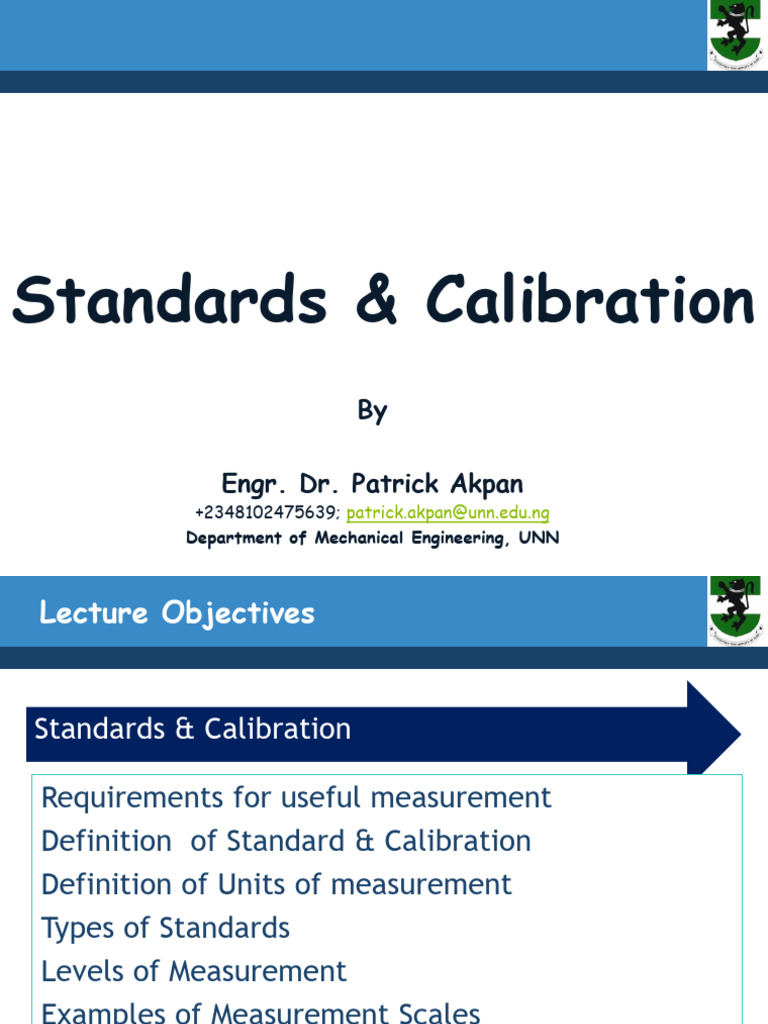 Topic 1b. Standards & Calibration-1 | PDF | Measurement | Calibration