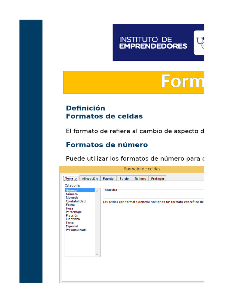01 - Formatos de Celdas - Ejercicio Propuesto - Katia Vergara | PDF