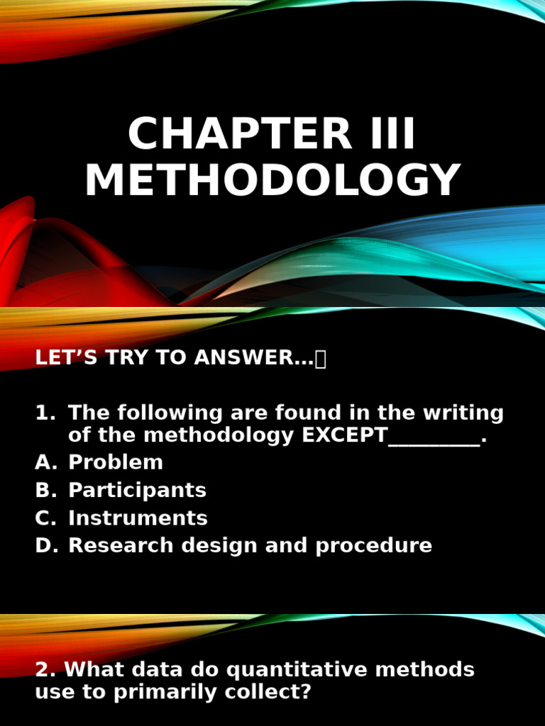 Chapter III Methodology | PDF