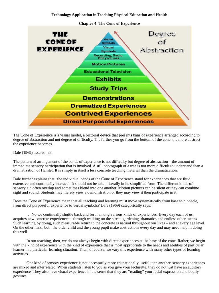 Understanding Dale's Cone of Experience | PDF | Experience | Perception