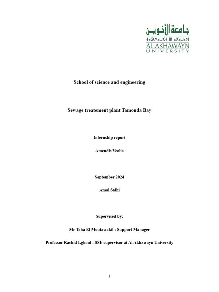 Mid Internship Report Submission Shared (01:07:2024) | PDF | Sewage ...