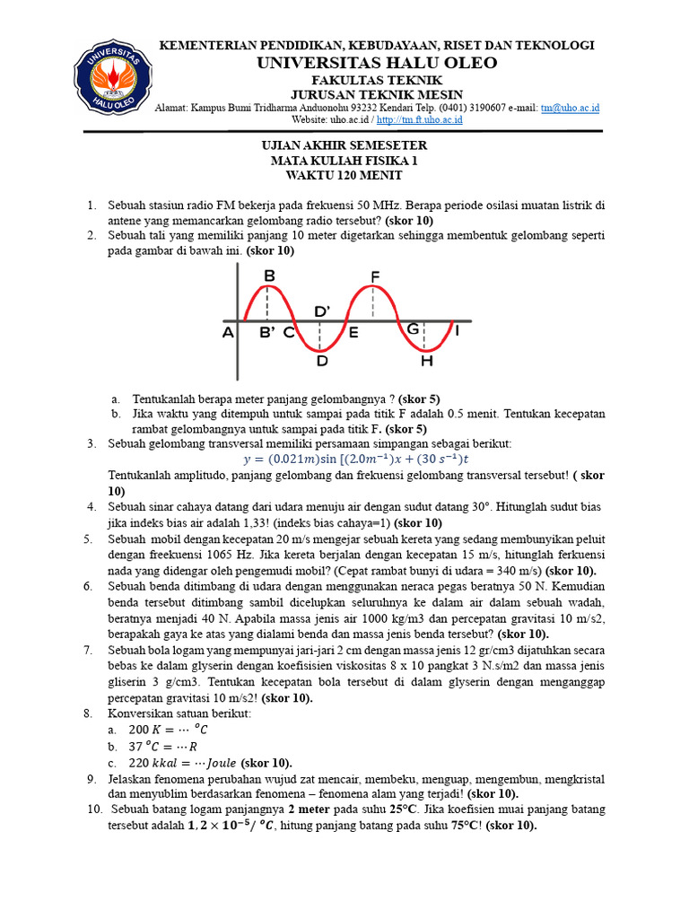 Uas Fisika 1 TM | PDF