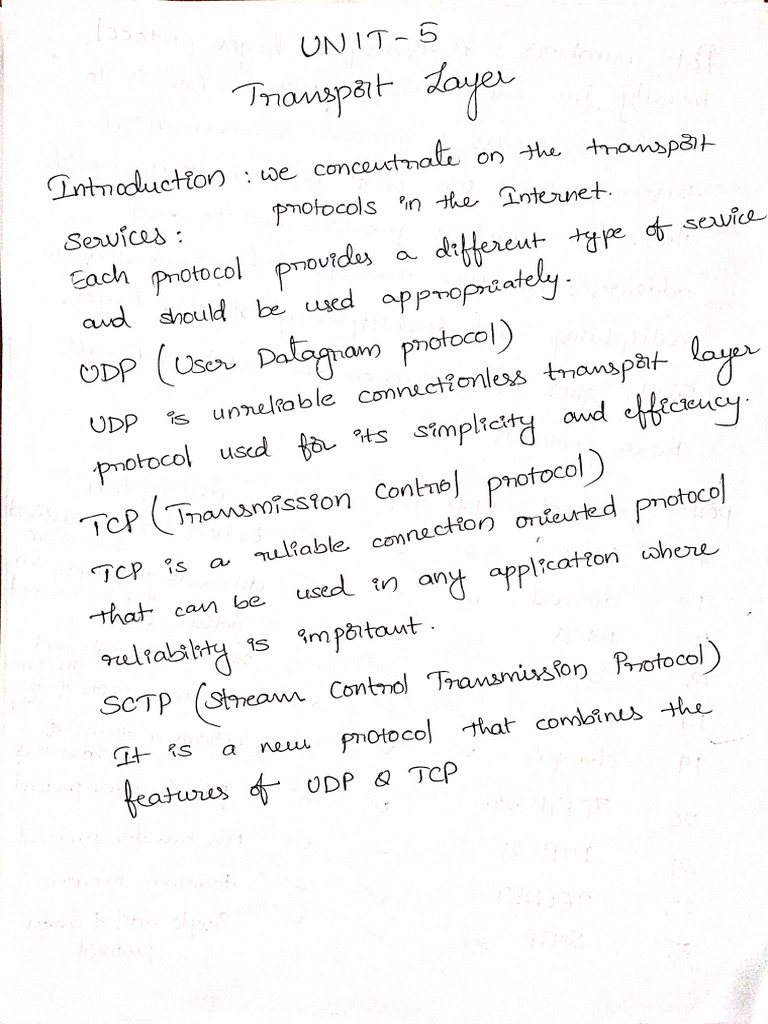 5th Unit Computer Networks Pdf
