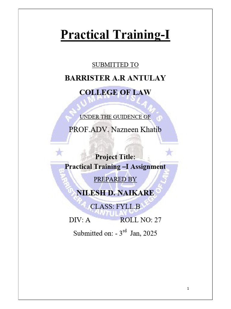 Nilesh Practical | PDF | Barrister | Advocate