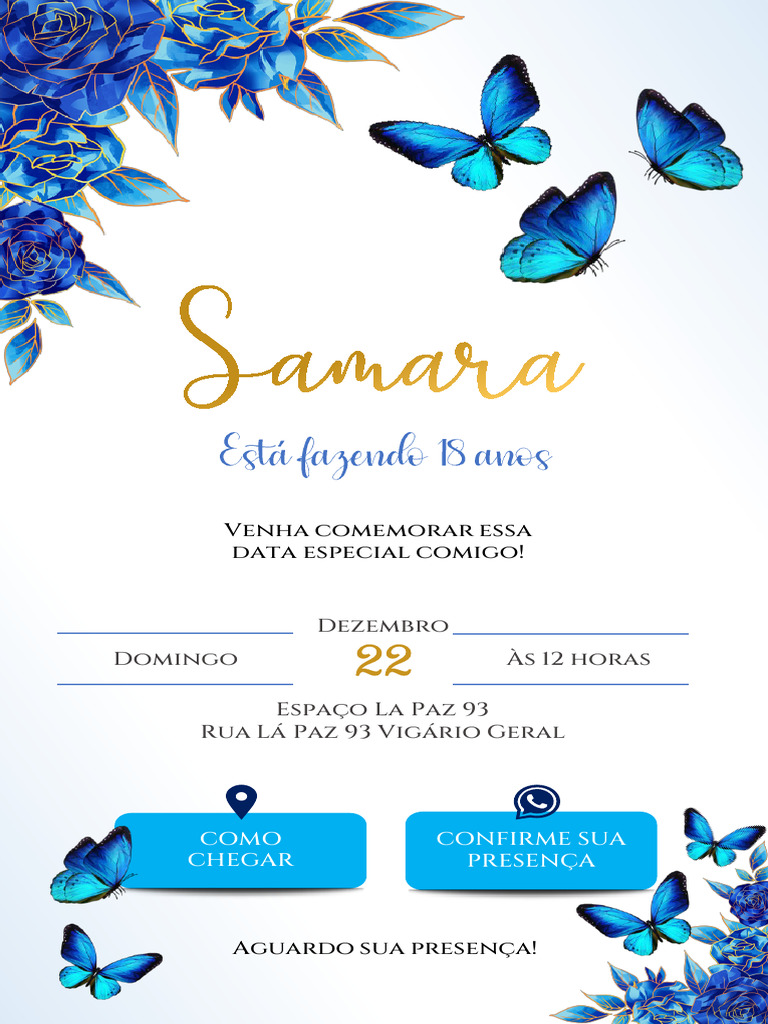 Aniversário de 18 anos da Samara | PDF