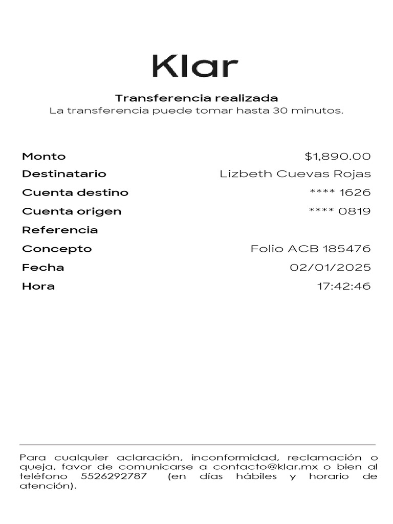 Klar_Operacion_Pendiente_02012025_174257 (1) | PDF