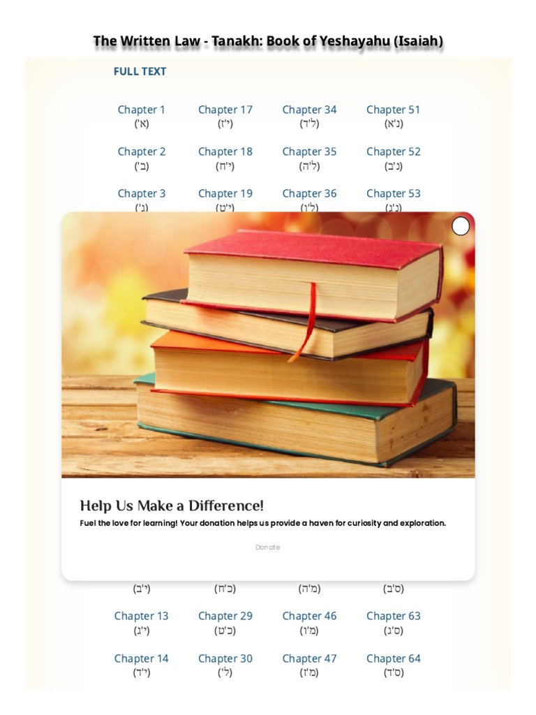 Book of Yeshayahu (Isaiah) | PDF