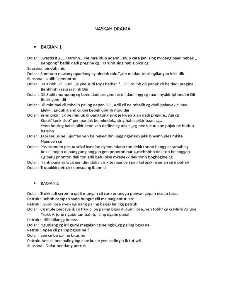 Naskah Drama Salinan 1111 | PDF