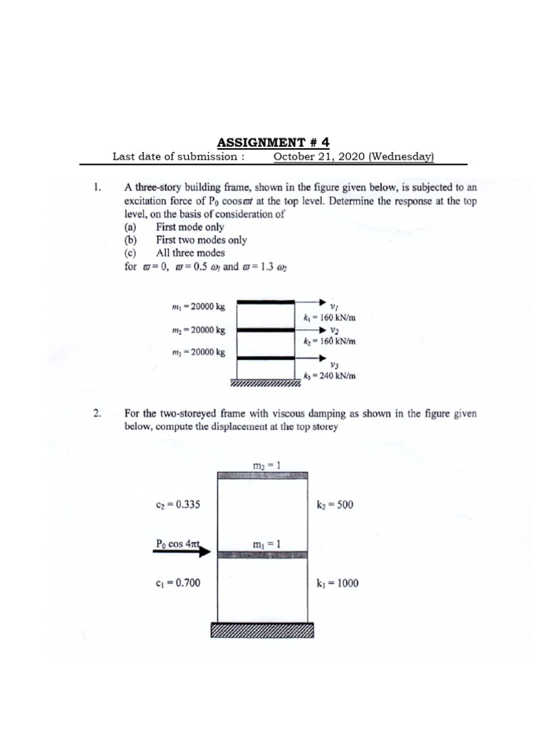 Theory of Vibration Assignment 4 | PDF