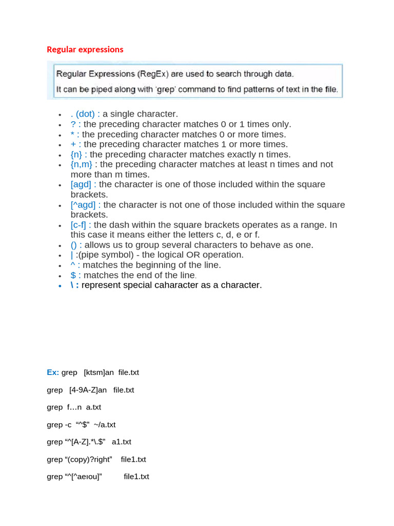 Regular Expressions | PDF