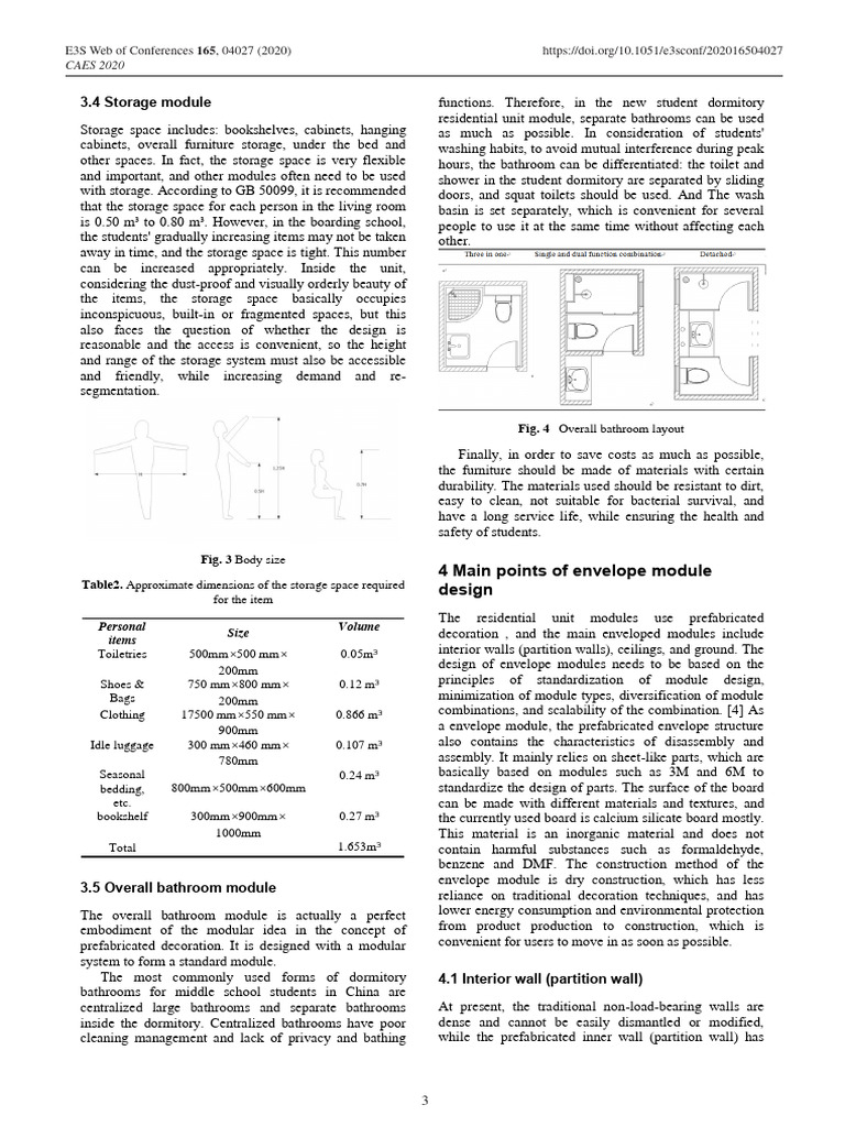 Study On Module Design of Residential Units in Pre Part3 | PDF | Bathroom | Wall