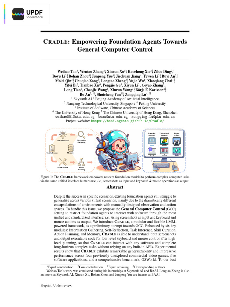 CRADLE Empowering Foundation Agents Towards General Computer Control ...