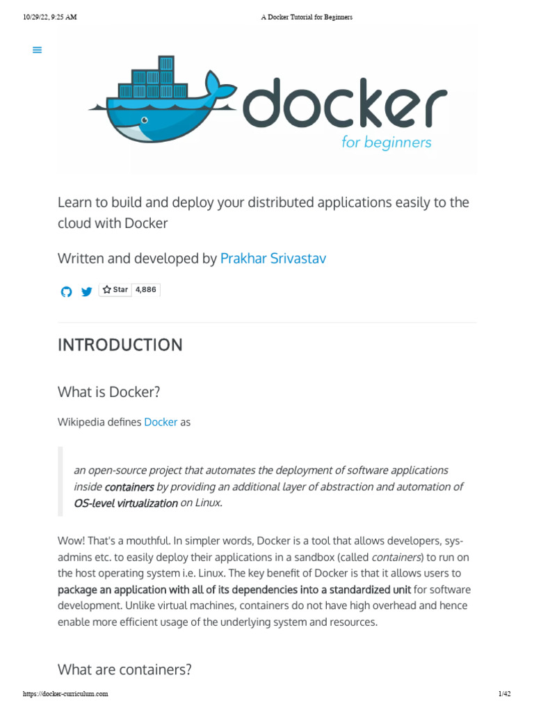 A Docker Tutorial For Beginners | PDF | Virtual Machine | Operating System