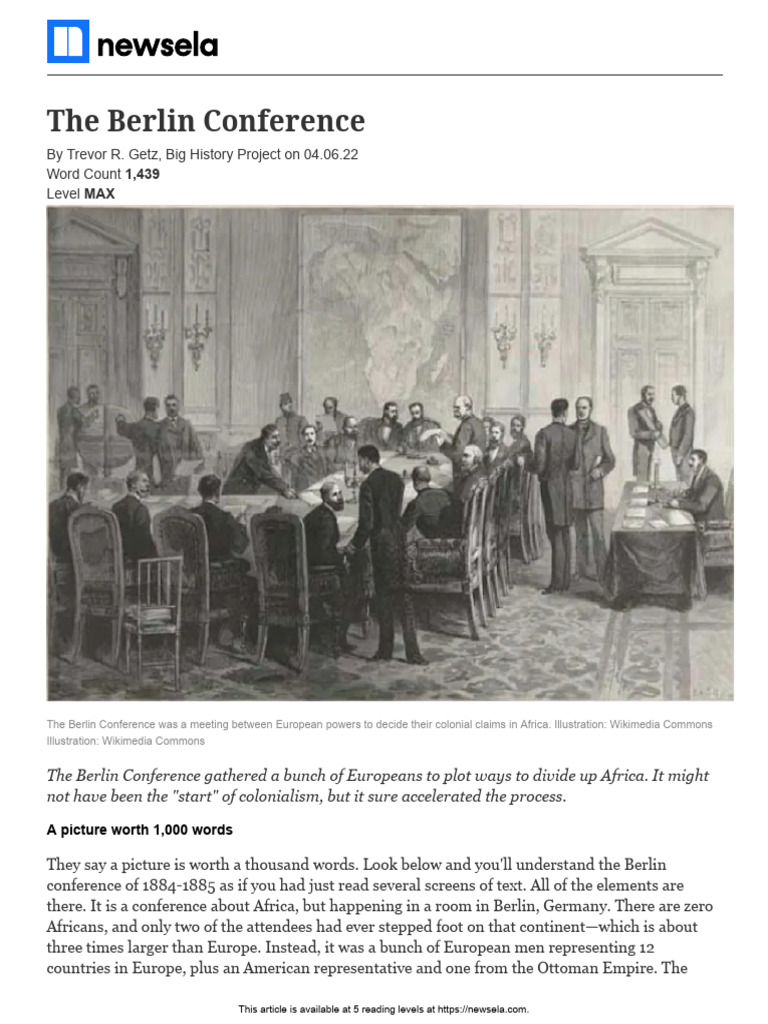 The Berlin Conference: Africa's Division | PDF | Empire | Global Politics