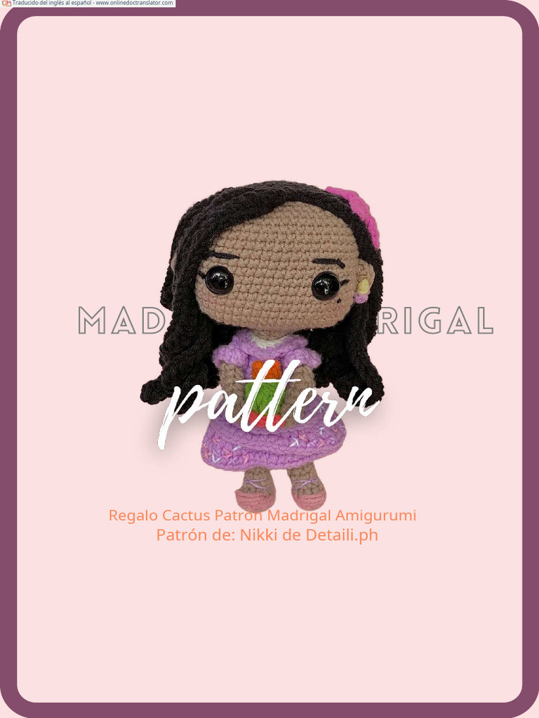 Patron Isabel Madrigal | PDF | Amigurumi | Tejer