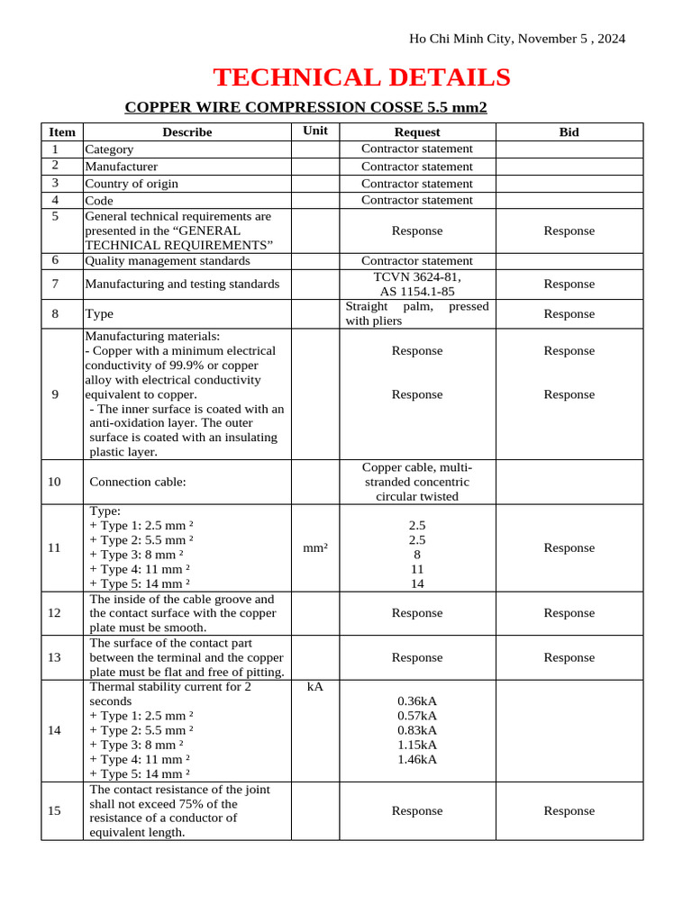COPPER WIRE COMPRESSION COSSE 5.5mm2 | PDF | Wire | Copper