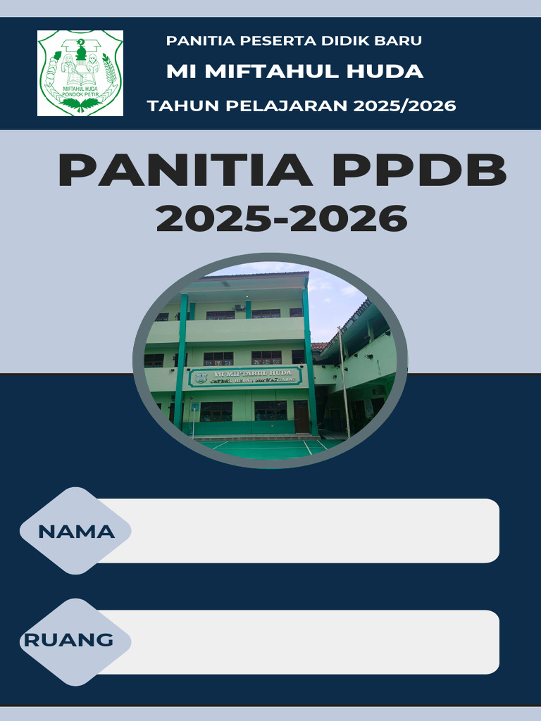 Hitam Putih Abu Modern Minimalis Kartu Tanda Pengenal Peserta MPLS ...