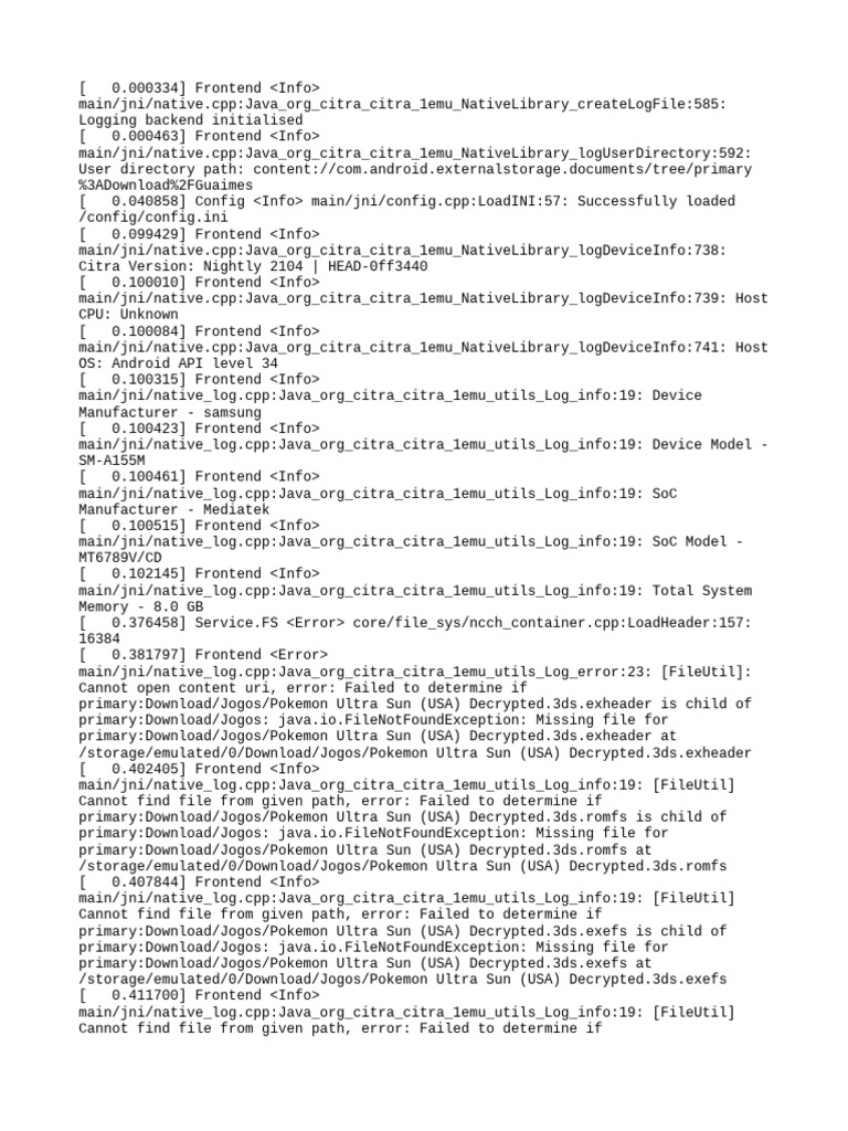 citra_log.txt.old | PDF | Computer Engineering | Software