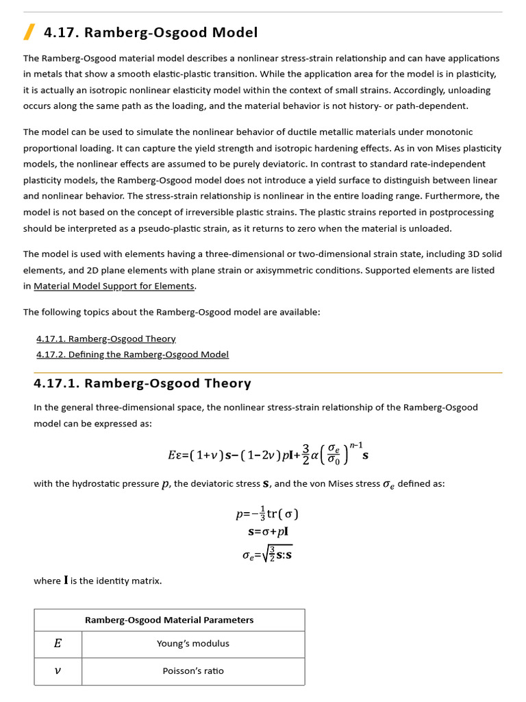 Engineers' Guide to Ramberg-Osgood Model | PDF | Deformation ...