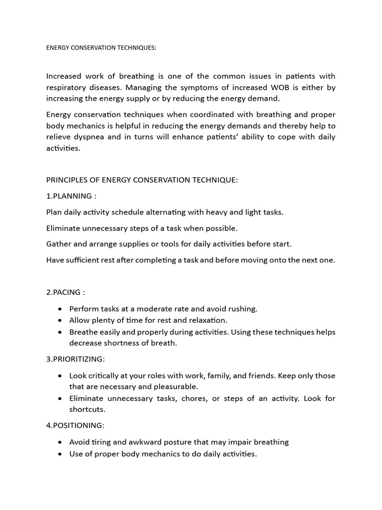 Energy Conservation Techniques | PDF