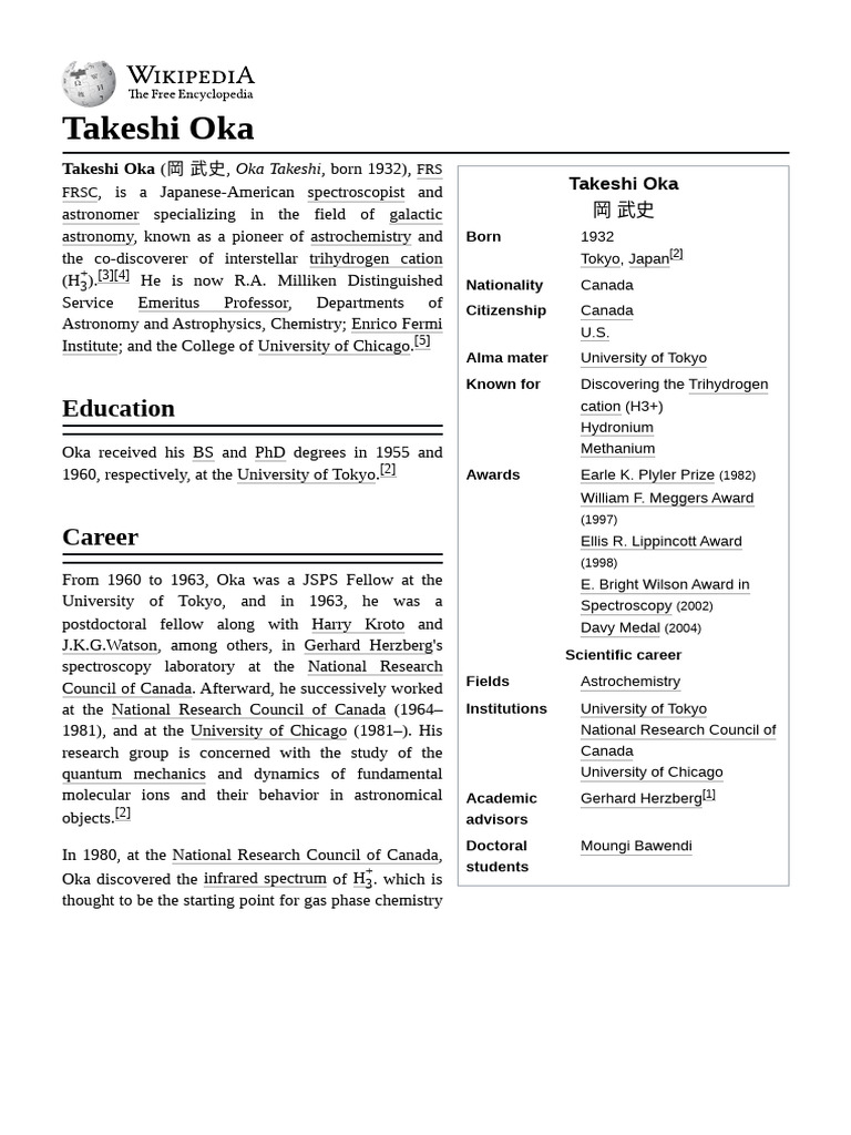 Takeshi_Oka | PDF | Physical Sciences