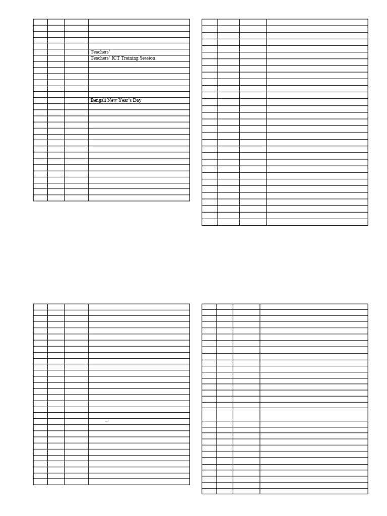 Academic Calendar of The School | PDF | Holidays | Observances